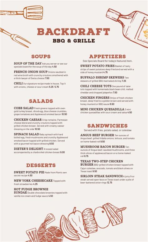 Backyard Barbecue Menu Design Template By Musthavemenus
