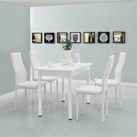 Encasa Essgruppe Set 5 Tlg Esstisch Mit 4 Stühlen Jørpeland