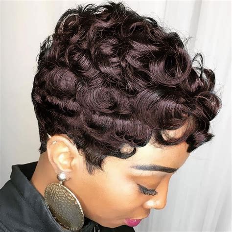 Hotkis Short Curly Human Hair Wigs Curly Pixie Cut Wig India Ubuy