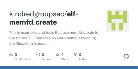Github Kindredgroupsecelf Memfdcreate This Is Examples And Tools