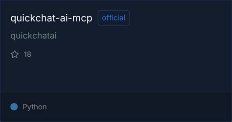 Quickchat Ai Mcp Server Glama