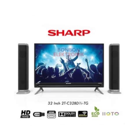 Jual TV LED SHARP 32 Inch 2T C32BD1I TG TOWER SPEAKER DIGITAL TERBARU