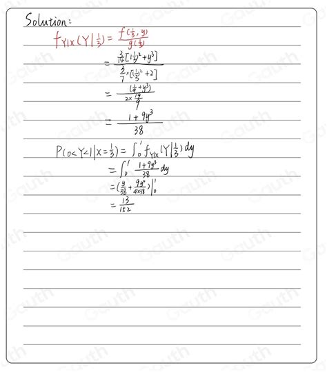 Solved Let X And Y Be Two Continuous Random Variables Such That The Joint Density Function Is