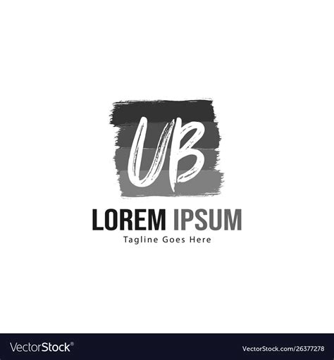 Ub Letter Logo Design Creative Modern Letters Vector Image