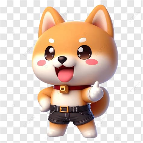 Small Doge With Happy Face And Thumb Doge Mascot Cute Dog Mascot