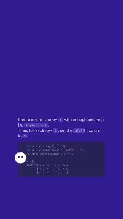 Convert Array Of Indices To One Hot Encoded Array In Numpy Shorts