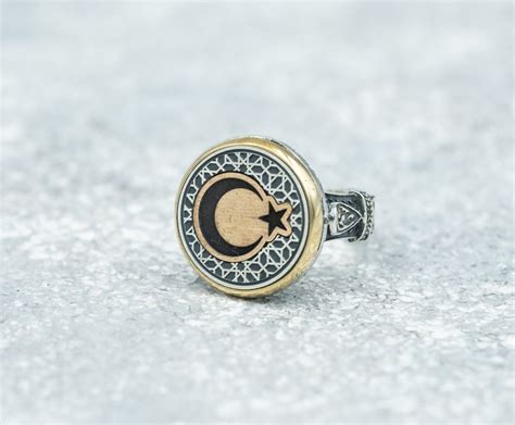 Malcolm X Ring Turkish Flag Ring Moon And Star Ring Personalized