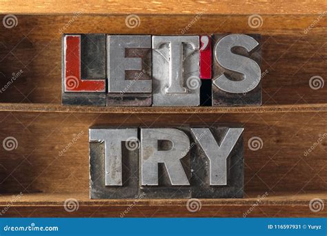 Lets Try Tray Stock Image Image Of Tray Word Inspiration 116597931
