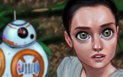 Wallpaper Rey Star Wars The Force Awakens Hd Layar Lebar Definisi