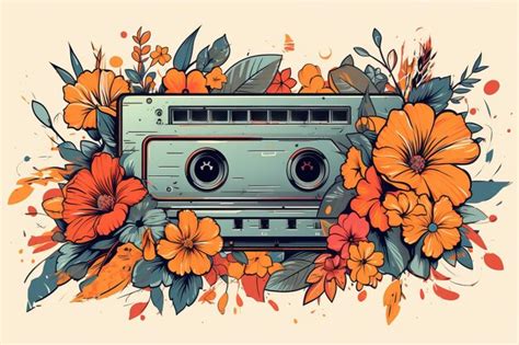 Premium Ai Image Stylish Illustration Of Retro Cassette Beautiful
