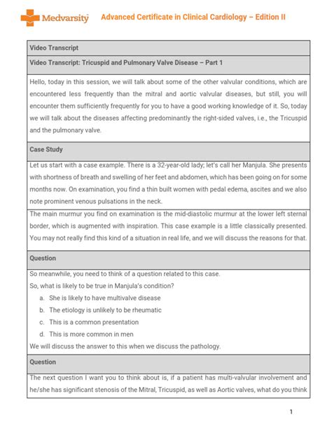 Tricuspid And Pulmonary Valve Diseases Pdf Heart Valve Atrium Heart