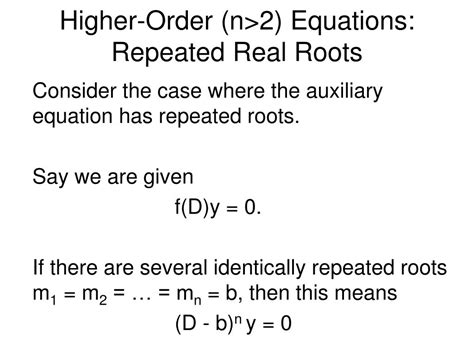 Ppt Homogeneous Linear Differential Equations With Constant Coefficients Powerpoint