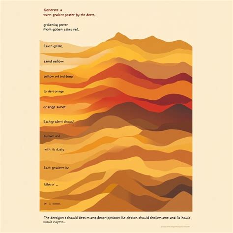 Desert Gradient Poster Premium Ai Generated Image