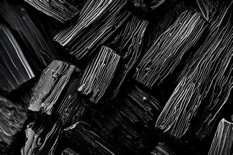 Premium Ai Image Organic Black Tourmaline Macro Texture