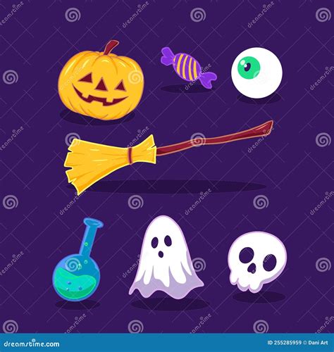 Halloween Element Cartoon Vector Image Stock Vector Illustration Of