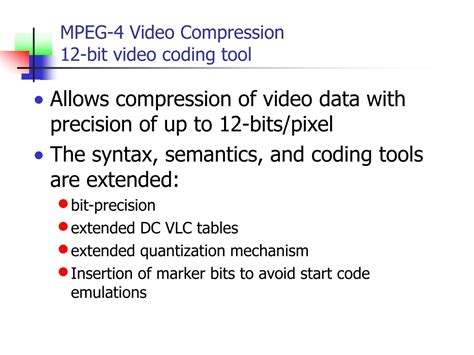 Ppt Innovative Mpeg 4 Video Compression Technology Powerpoint