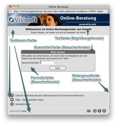 Yalst Farbeinstellungen Im Detail Yalst Live Support Software