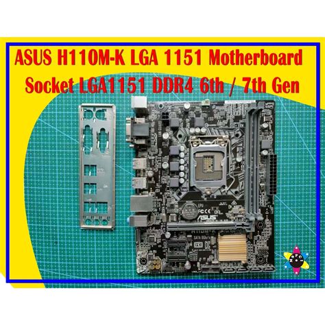 ASUS H110M K LGA 1151 Motherboard Socket LGA1151 DDR4 6th 7th Gen