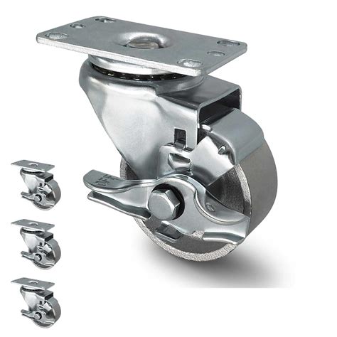 Handsammus 3inch Industrial Casters Semi Steel Cast Iron