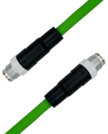 M12 Industrial Ethernet Ether X Coded Male To Male Plugsters