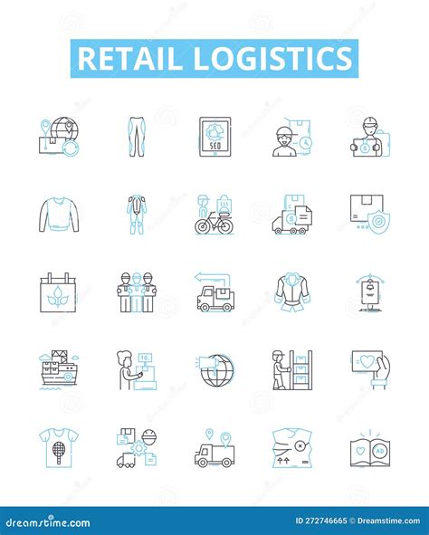 Retail Logistics Vector Line Icons Set Retail Logistics Procurement