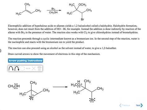 Solved Br HBr CH3 - CH3 нс H3C Electrophilic addition of HBr | Chegg.com