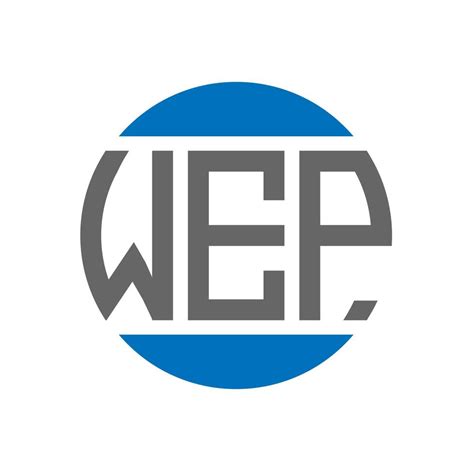 Wep Letter Logo Design On White Background Wep Creative Initials