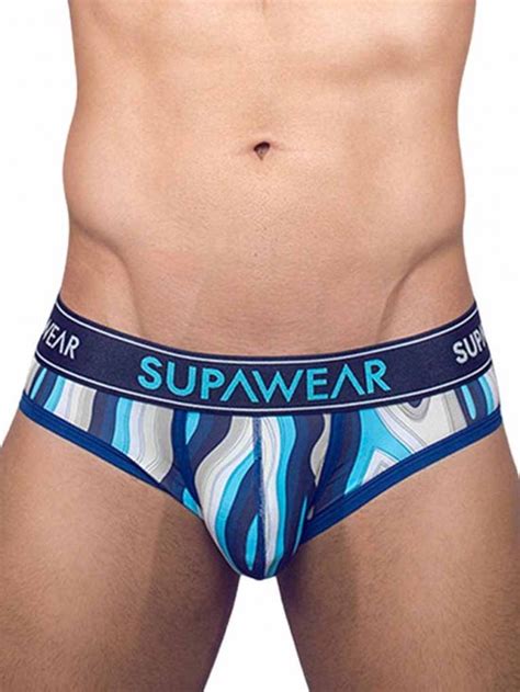 SUPAWEAR Sprint Brief Woody Blue MAAT S Heren Ondergoed Slip Voor