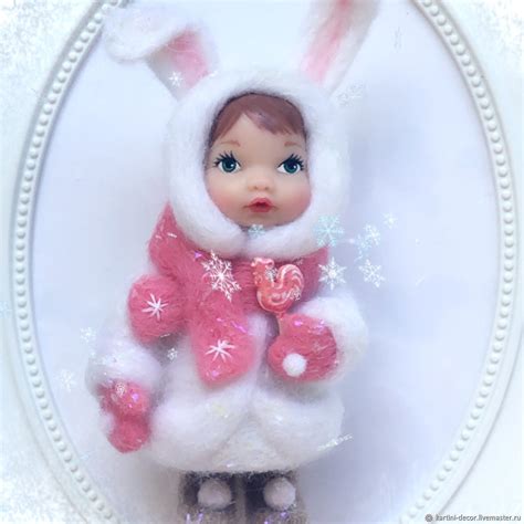 Елочная игрушка Зайчик из шерсти в интернет магазине на Ярмарке Мастеров Елочные игрушки