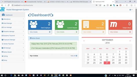 Hostel Management System Project In Php With Source Code And Report