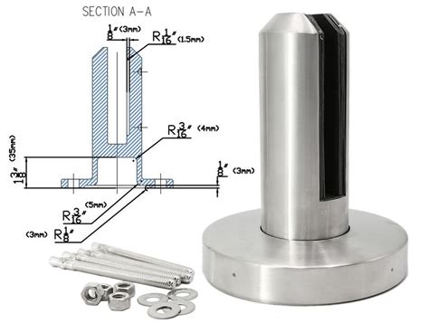 ⋆ Top Hardware Glass Railing System Square Railing Post Glass Clamps