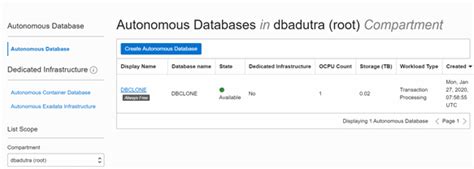 Clone Autonomous Database Gpo Grupo De Profissionais Oracle