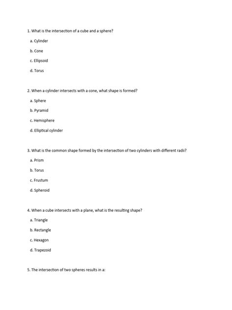 Intersection Of Solids Pdf Sphere Ellipse
