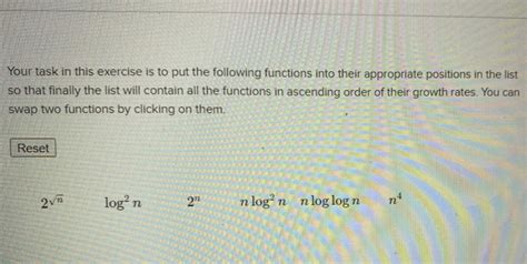 Solved Your Task In This Exercise Is To Put The Following