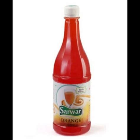 Bottle Sarwar Orange Syrup Packaging Size 750ml At ₹ 75piece In Mumbai