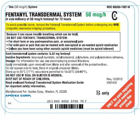 Dailymed Fentanyl Patch Extended Release