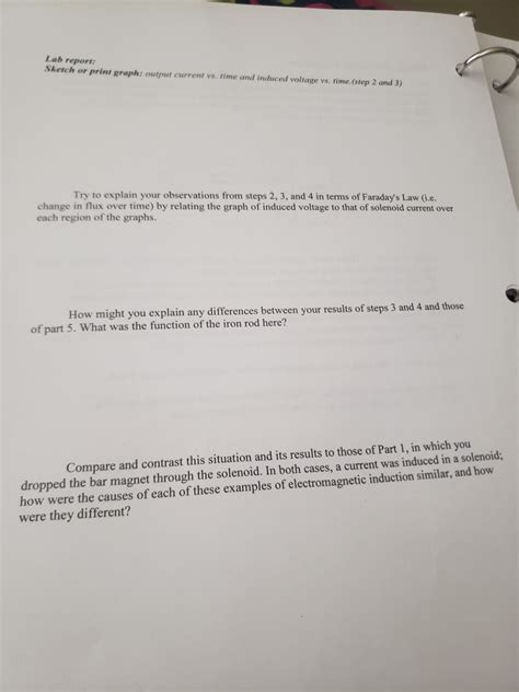 Lab Report Sketch Or Print Graph Output Current Vs