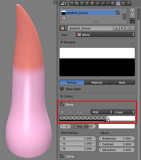 blender internal render engine smooth transition between two