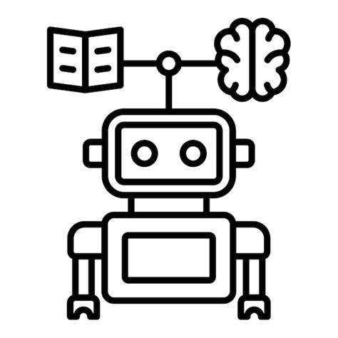 Premium Vector Machine Learning Icon