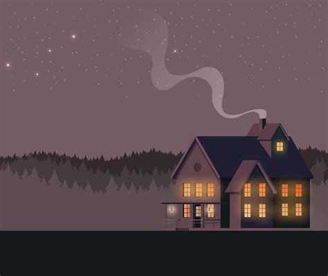 Casa Familiar Em Estilo Simples Ilustração Em Vetor Vetor Premium