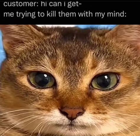 Customer Hi Can I Get Me Trying To Kill Them With My Mind Ifunny