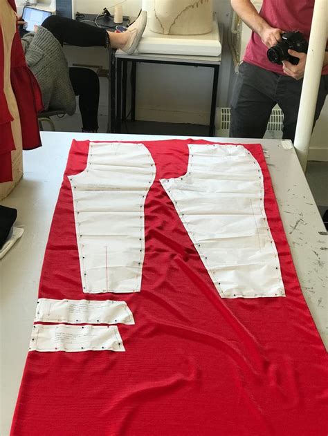 The Layplan For The Red Trousers First I Cut Out The Pattern Red