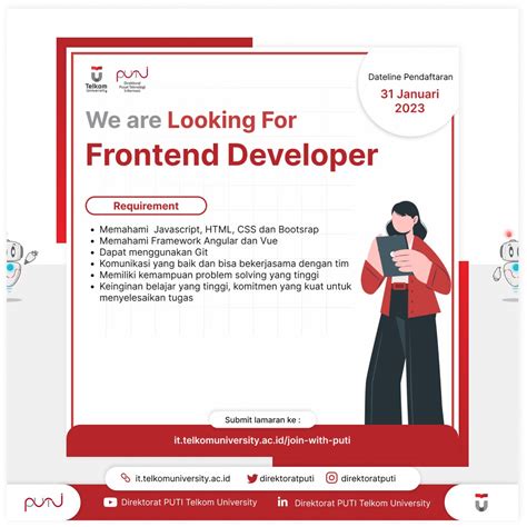 Lowongan Kerja Frontend Developer Telkom University Januari 2024