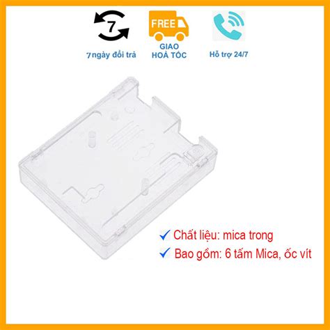 Case Arduino Uno R3 Mica Trong Giúp Bảo Vệ An Toàn Cho Cả Arduino Uno