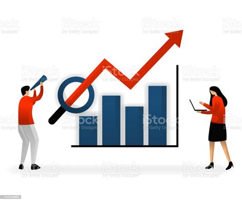 벡터 일러스트레이션의 비즈니스 및 홍보 Seo 로고 키워드 분석 및 검색 및 판매 성장 목표 안정적이고 성장하는 차트를 결정합니다flat 문자 스타일 3차원 형태에 대한