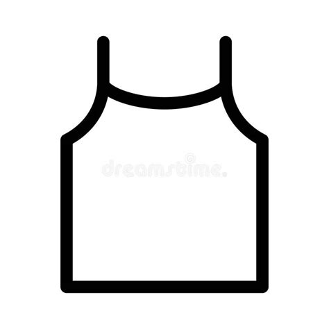 Women Tank Top Icon On White Background Linear Style Sign For Mobile