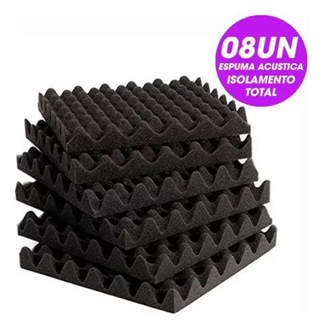 Panel acústico Armazem Das Espumas Kit 8 placas acústicas pretas
