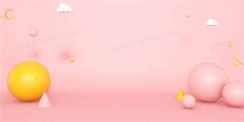 粉色梦幻c4d立体通用背景背景图片素材免费下载熊猫办公
