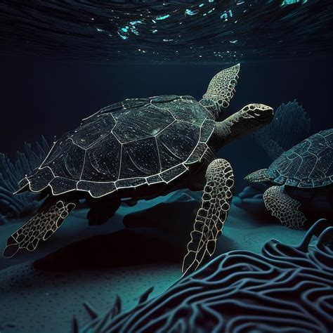 Premium Photo There Is A Turtle Generative Ai