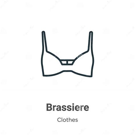 Brassiere Outline Vector Icon Thin Line Black Brassiere Icon Flat